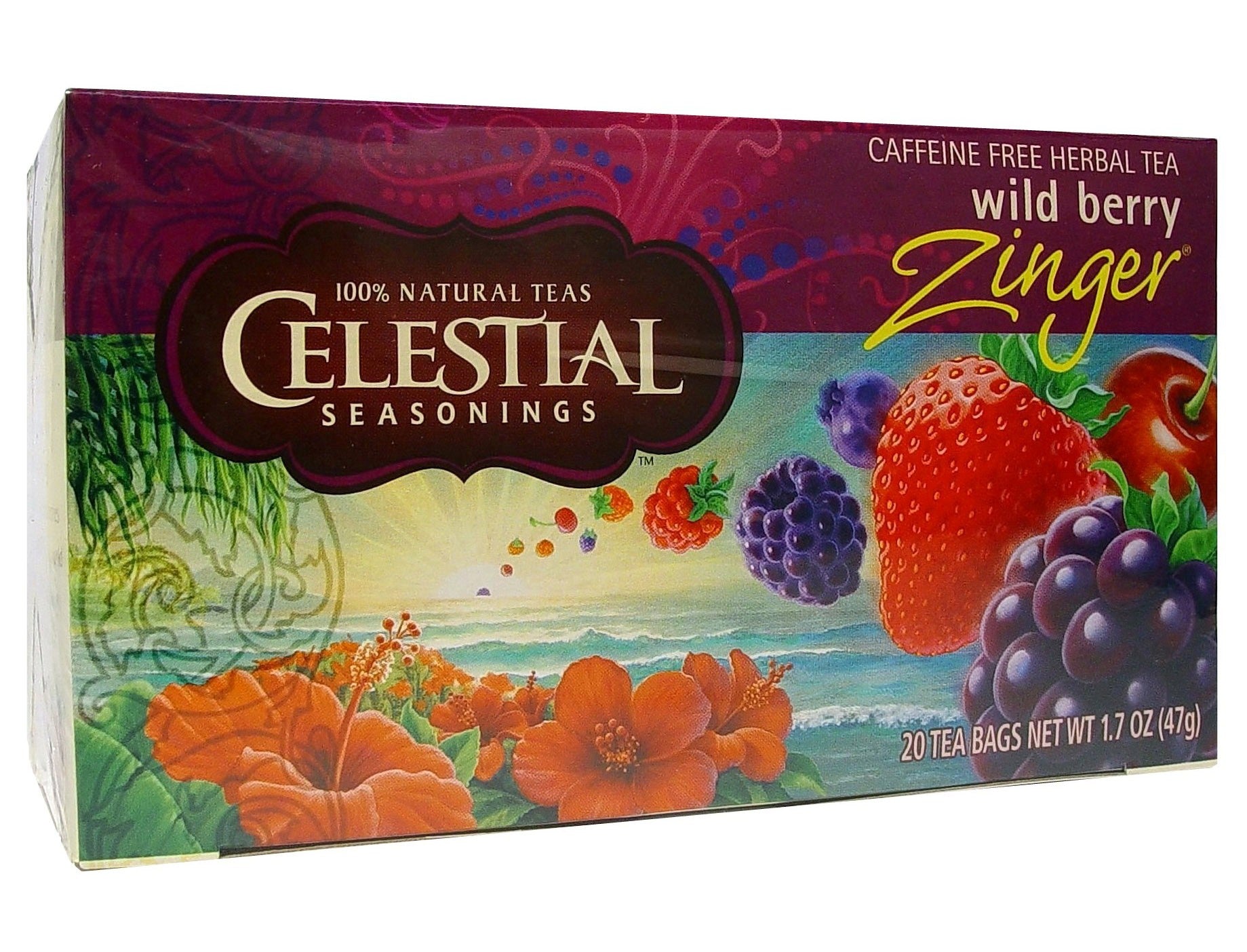 Buy Celestial Seasonings Tea Wild Berry Zinger Caffeine Free 20 Tea ...