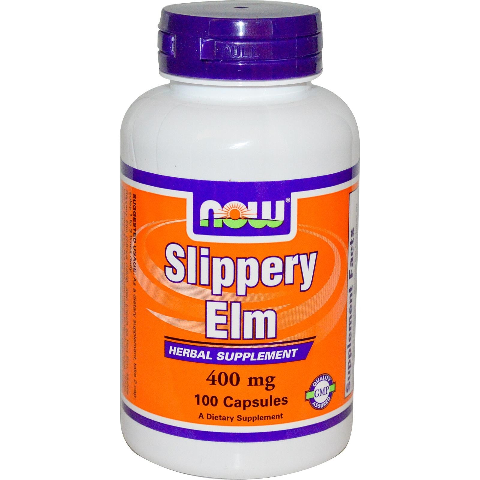 Buyt Now Foods Slippery Elm 400mg 100 Capsules - Dietary Supplement ...